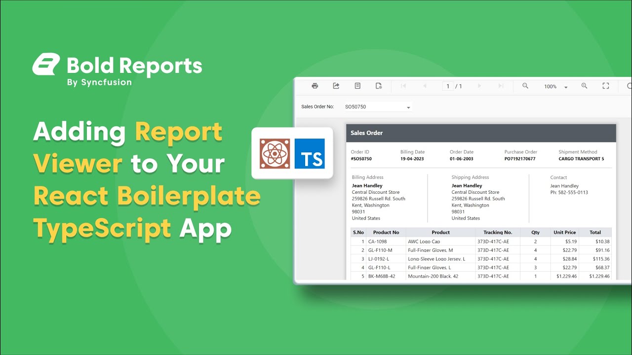 Adding the Report Viewer (Classic) to Your React Boilerplate TypeScript App | Bold Reports