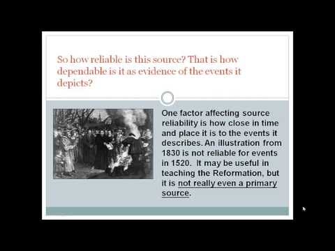 Source Reliability: Judging how dependable a source is as evidence