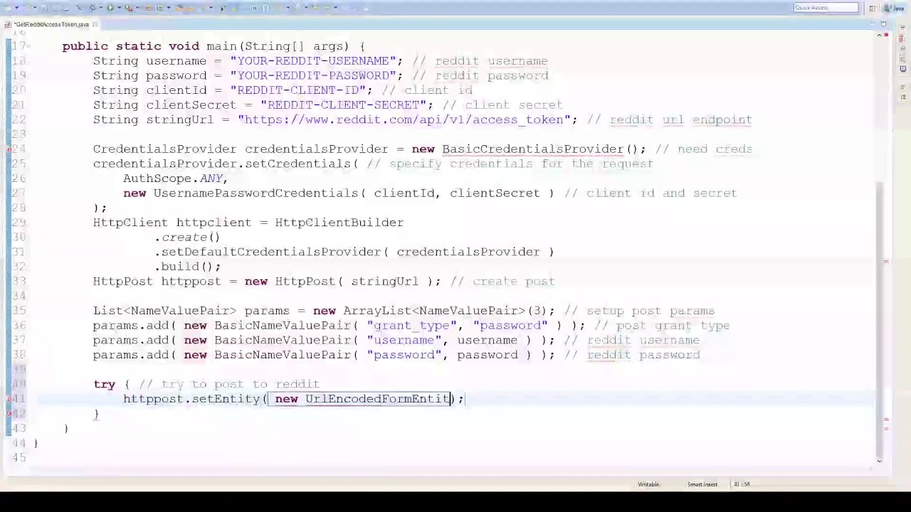 #codingspeedrun Obtaining A Reddit API Access Token w/JAVA