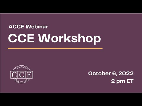 CCE Workshop