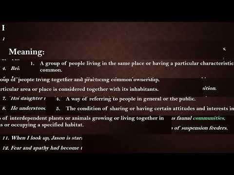 Community Meaning with Examples