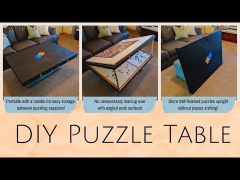 DIY JIGSAW PUZZLE TABLE | Full Tutorial for Portable, Inexpensive Puzzling Solution