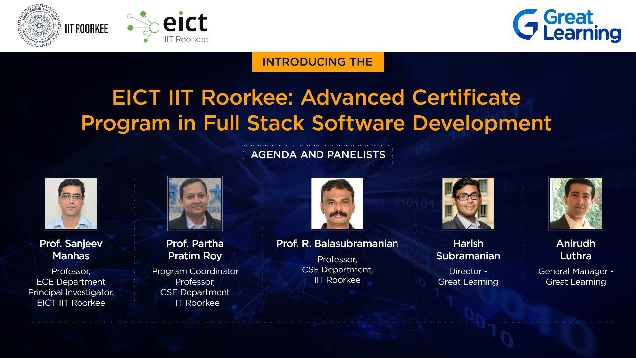 EICT IIT Roorkee's 'Advanced Certificate Program in Full Stack Development