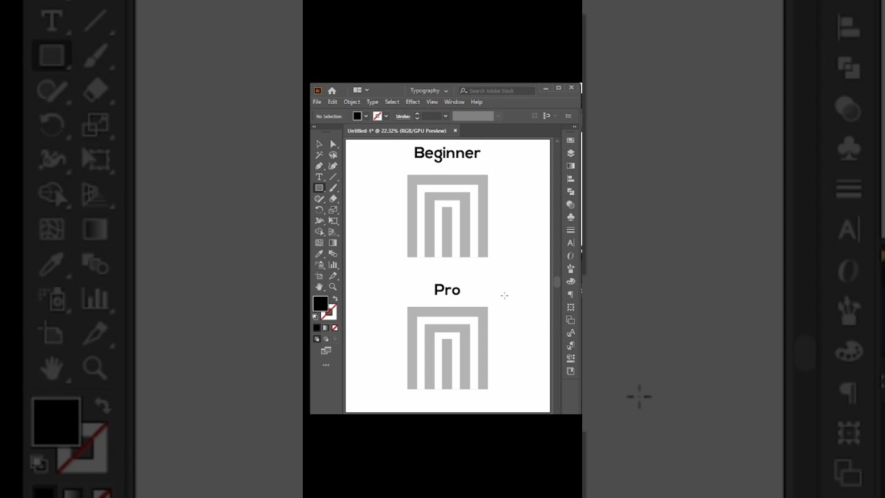 Difference between beginner and pro graphic designer #adobeillustrator #graphicdesign
