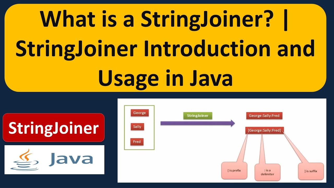 What is a StringJoiner? | StringJoiner Introduction and Usage in Java  | Java Collection Framework