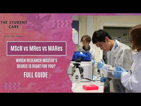 MScR vs MRes vs MARes – Which Research Master’s Degree is Right for You? | Full Guide