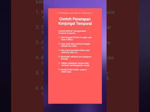 YH Bahasa dan Sastra Indonesia || Contoh Penerapan Konjungsi Subordinatif Temporal