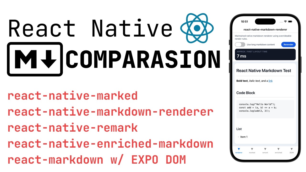 [2026] Whats the best way to render MARKDOWN in React Native?
