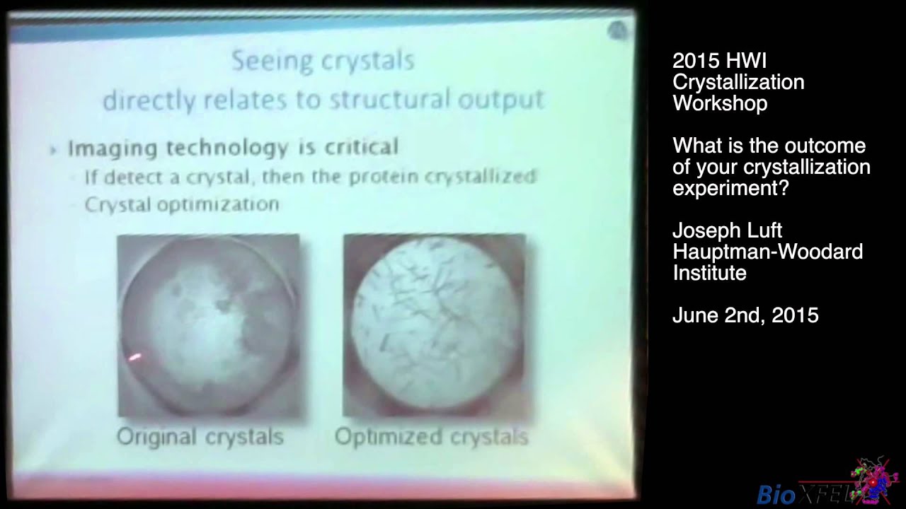 What is the outcome of your crystallization experiment
