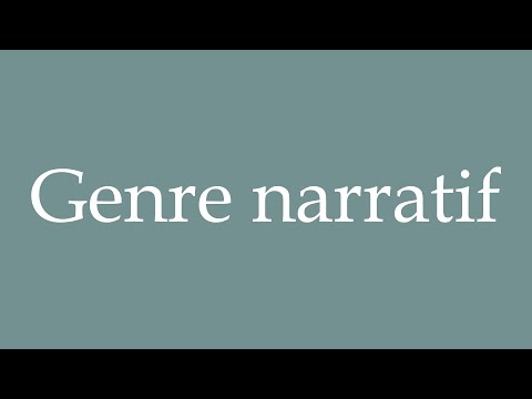 How to Pronounce ''Genre narratif'' (Narrative genre) Correctly in French