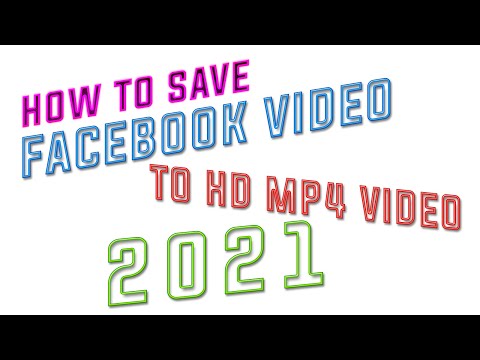 HOW TO DOWNLOAD FB VIDEO TO MP4 HD