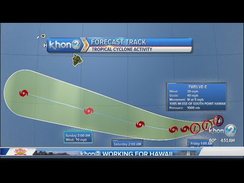 A tropical depression forms in the Central Pacific
