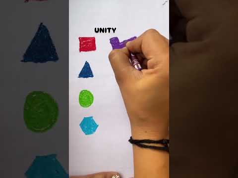 Different shapes art by unity #unity #art #shape