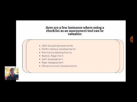 Checklist: Assessment Tool