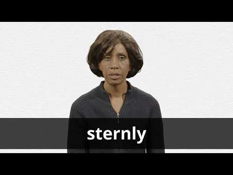 STERNLY definition in American English | Collins English Dictionary