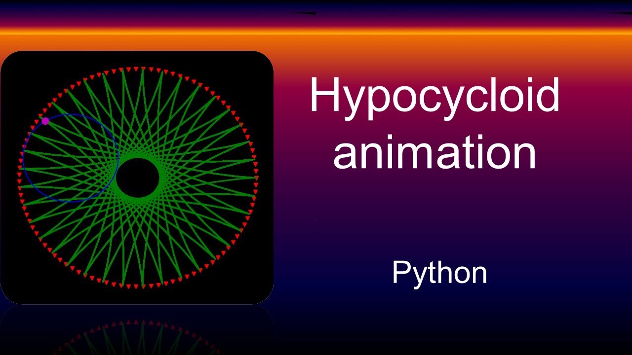 Math Animation - Hypocycloid in Python Matplotlib | Engineering Drawing