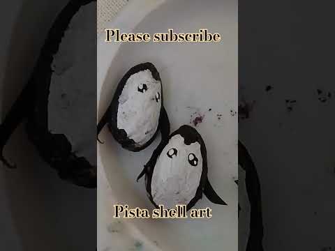 pistachio #pista #shell art #penguin 🐧#trending #satisfied #youtube #viral #video