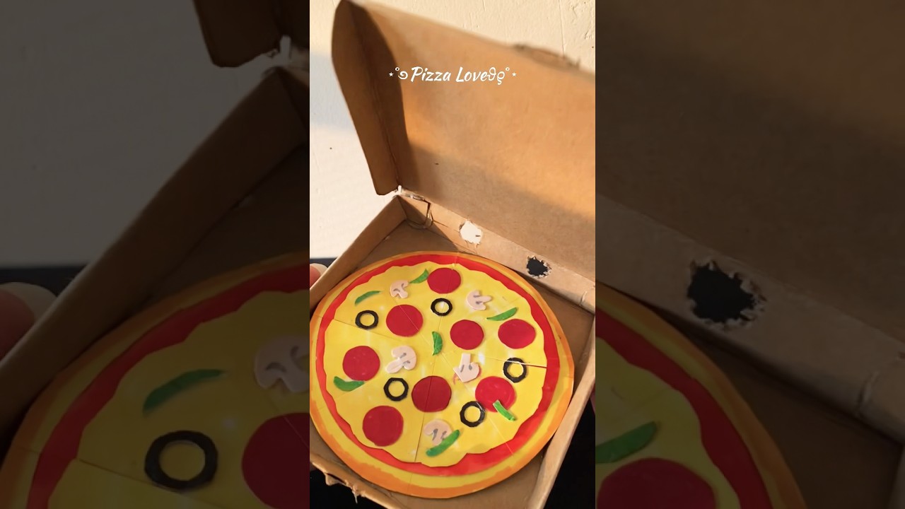 Pizza Making 🍕♥️ #pizzacraft #crafts #craft #papercraft