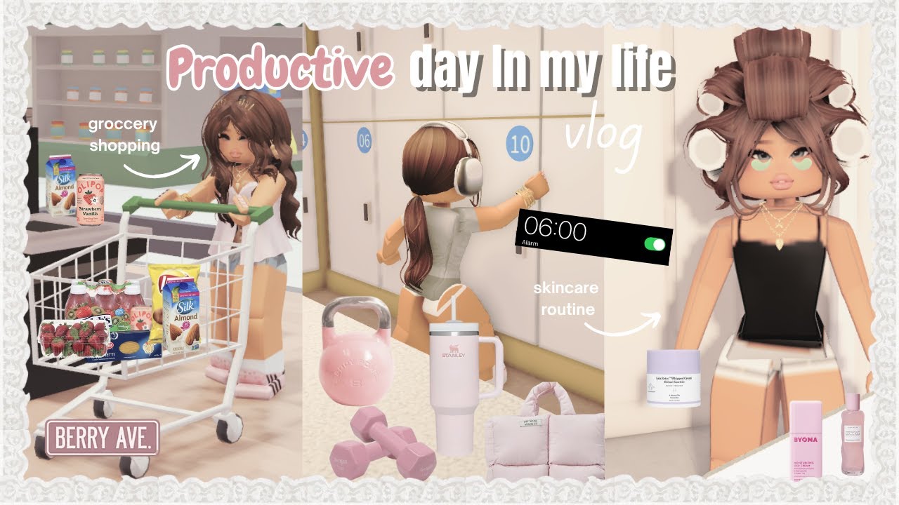 ʚ Day In my life: PRODUCTIVE vlog ɞ | realistic + cozy | Voiced | Roblox roleplay