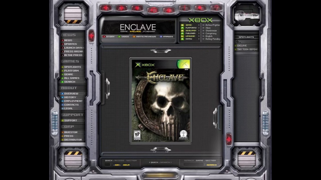 Conspiracy Games flash website in 2002
