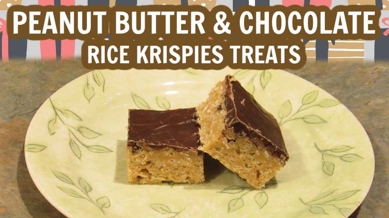 Peanut Butter & Chocolate Rice Krispies Treats Recipe!  #Leighshome