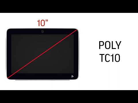 Poly TC10 Meeting Room Scheduling/Video Conferencing Touch Panel, Black ...