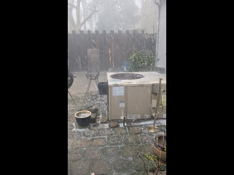 Watch: Hail falls in Stockton