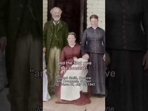 Mormon prophet Joseph Smith, Rules for Plural Marriage to Virgins, Doctrine and Covenants #shorts