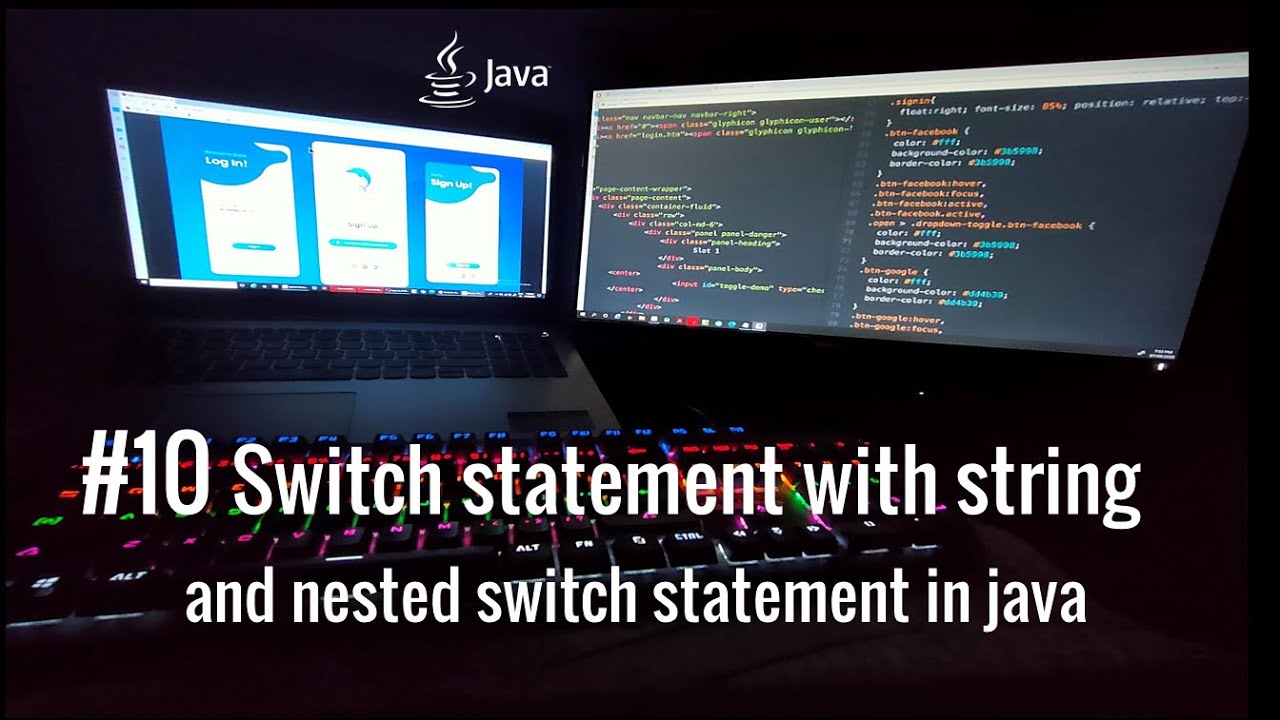 #10 Switch statement with string and nested switch statement in java