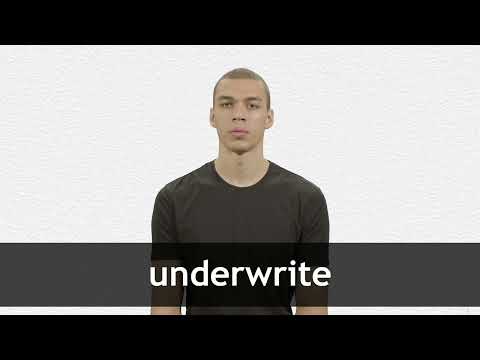 UNDERWRITE 释义 | 柯林斯英语词典