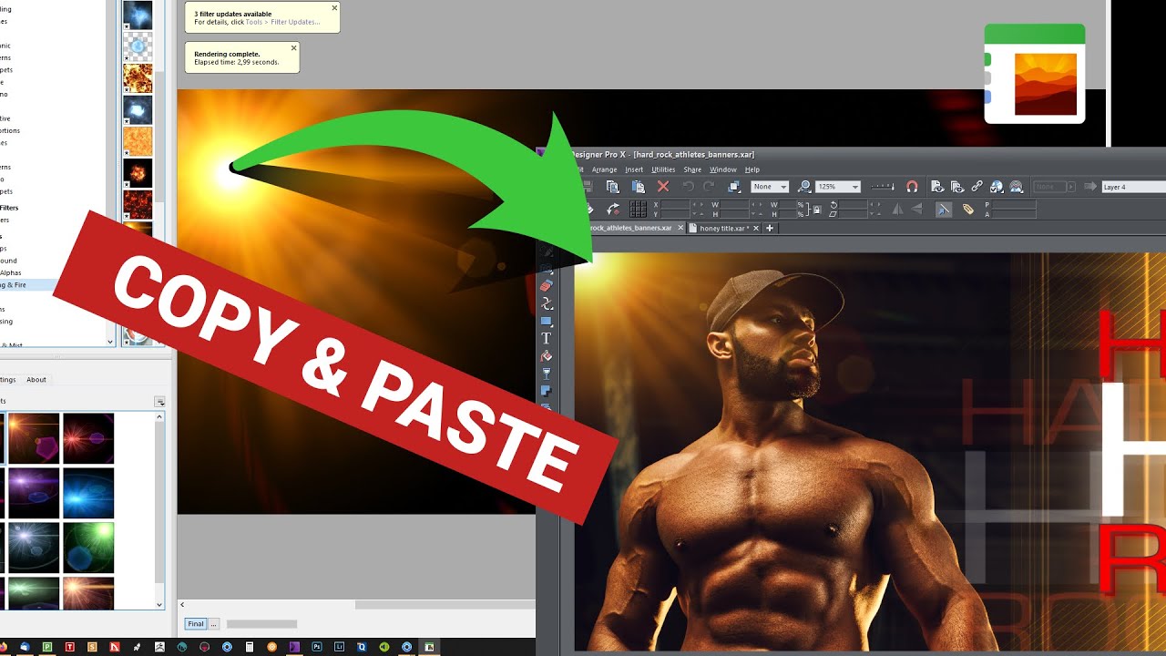 FilterForge: Copy & Paste Function for Rapid Graphic Design Ideas