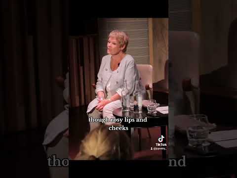 Dame Judi Dench beautifully recites Shakespeare #poem #poetry