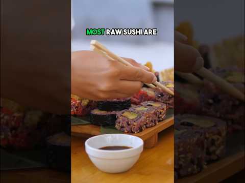 This is why eating raw sushi is safe: freezing the fish.