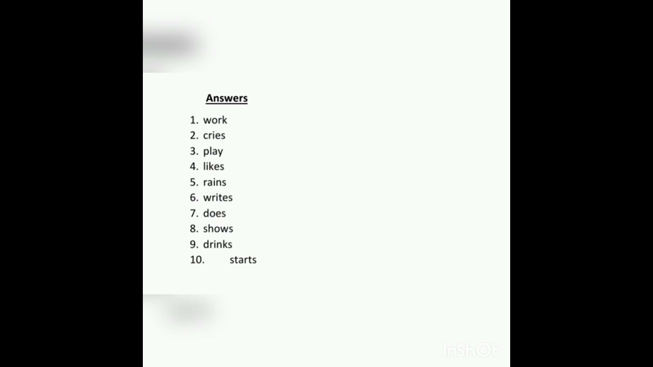 Simple Present worksheet (with answers)