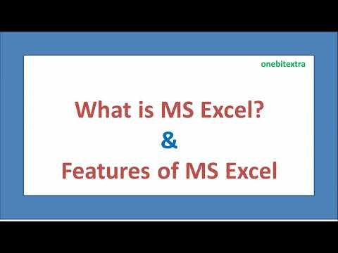 MS Excel | MS Excel features | Ms Excel characteristics | hindi | ms excel kya hai