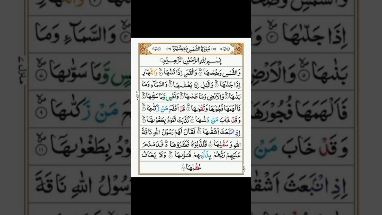 Surah Al Shams By Rashid Ali Son of Ghazanfar Ali