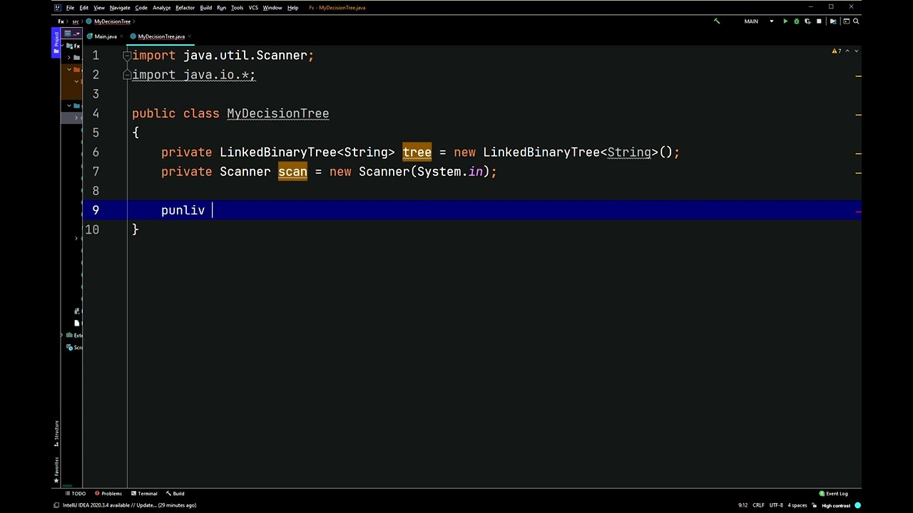 Java Decision Trees Practice Part 1 - Data Structures