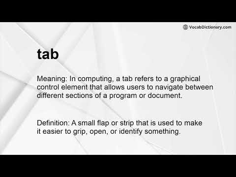 tab Meaning