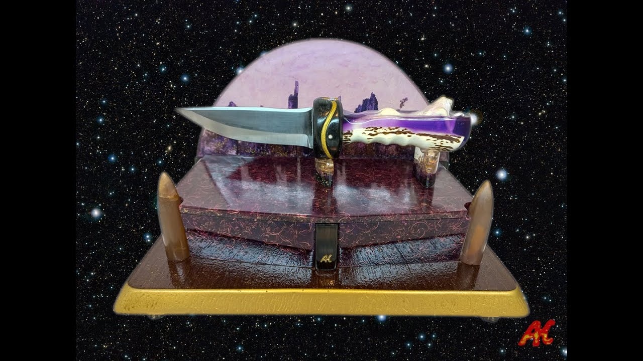 Elf knife with box stand and backlit, Bog Oak, #shorts #opensea #nft #aksacralart