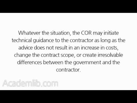 What is the COR's role in interpreting technical requirements?
