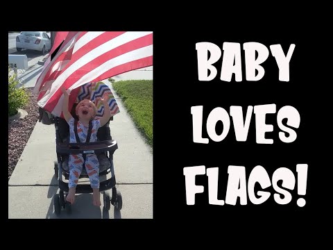 Cute Baby Loves Flags! Compilation of Max and his Obsession with Flags, Especially the American Flag