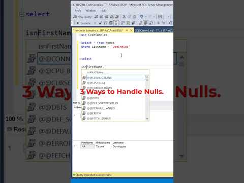 #SQL How to Handle Null Values? #datascience #programming #coding #sqltutorial