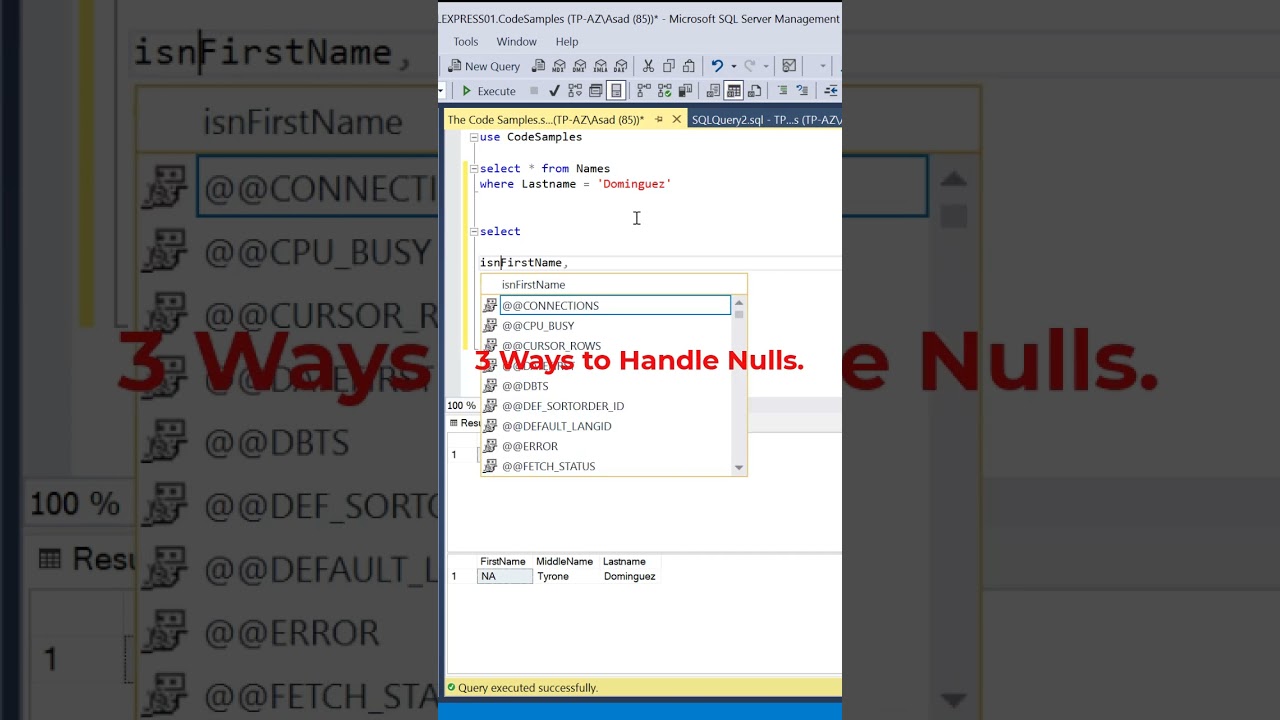 #SQL How to Handle Null Values?  #datascience #programming #coding #sqltutorial