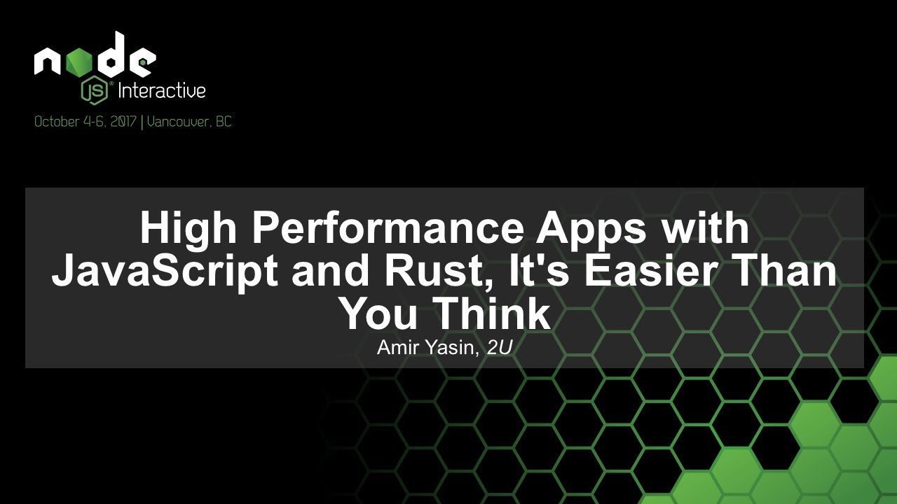 High Performance Apps with JavaScript and Rust, It's Easier Than You Think
