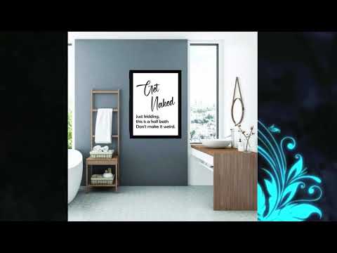 BP-60 Wall Art Posters Bathroom Funny Quotes "GET NAKED DON'T MAKE IT WEIRD"