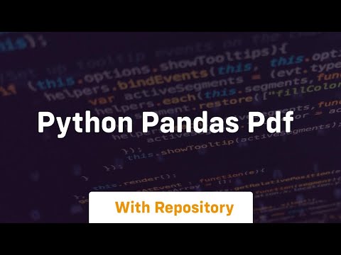 python pandas pdf