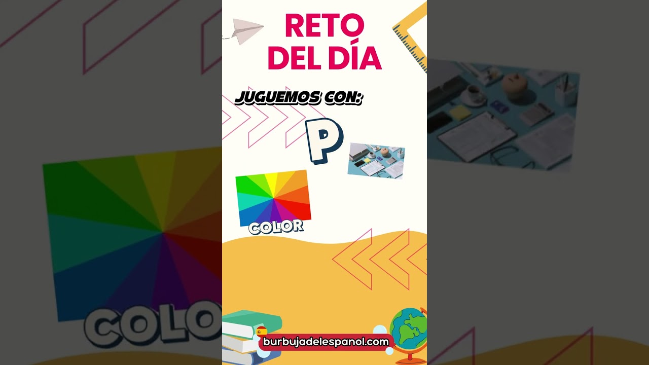 ¿Puedes decir 3 palabras con la letra P? ¡Color, verbo y objeto! 🔤🔥