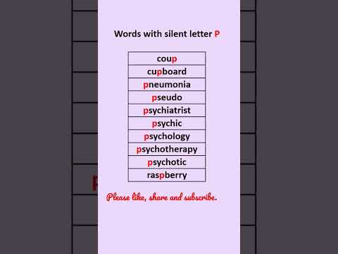 Words with Silent Letter P #shorts #shortsfeed #ytshorts
