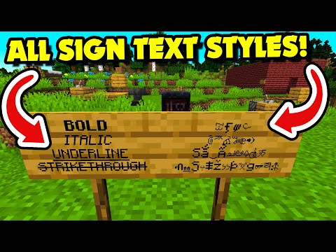 How to do ALL SIGN TEXT STYLES in Minecraft 1.21.4 Java?! | Bold, Italic, Underline, Strikethrough