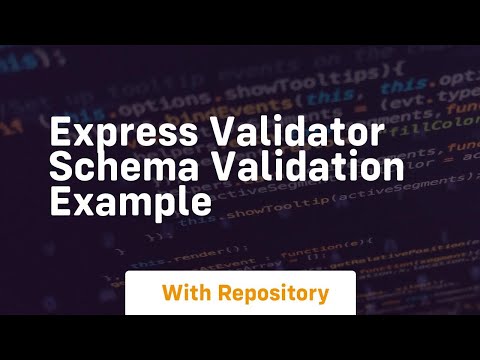express validator schema validation example